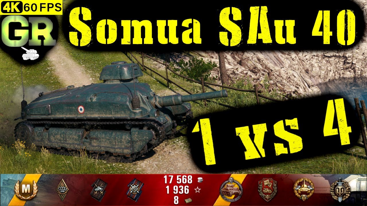 World of Tanks Somua SAu 40 Replay - 8 Kills 1.3K DMG(Patch 1.4.1 ...
