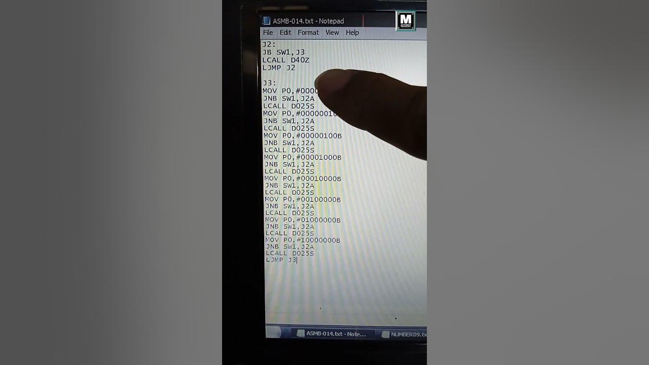 Ep.20/MCS-51 Assembly Coding/Tutorial/ How to change blink by switch วิธีเปลี่ยนแบบไฟวิ่ง part.5 ...