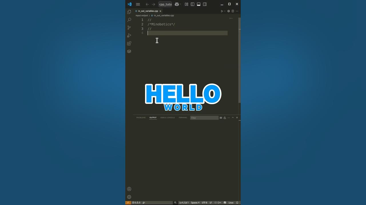 Welcome to C++ coding shorts with Minobotics - YouTube