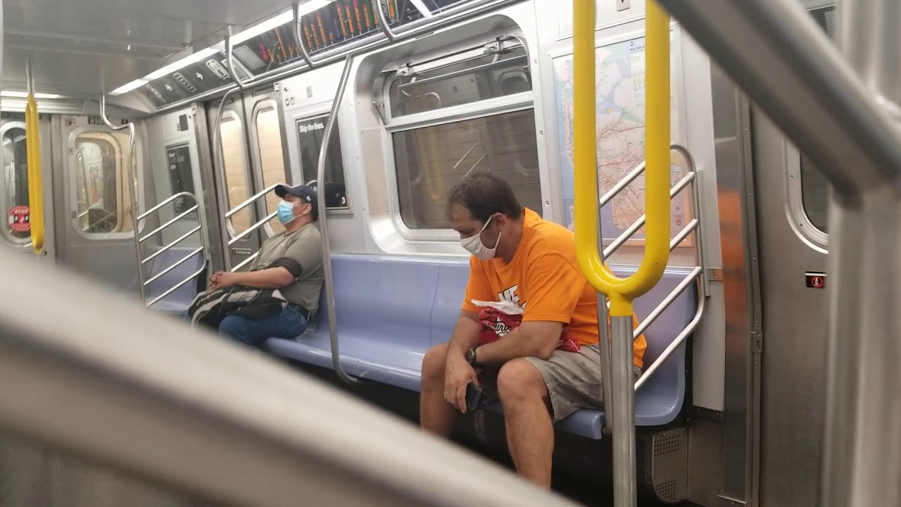 Riding the F train from the York Station in Brooklyn to the West 14th ...