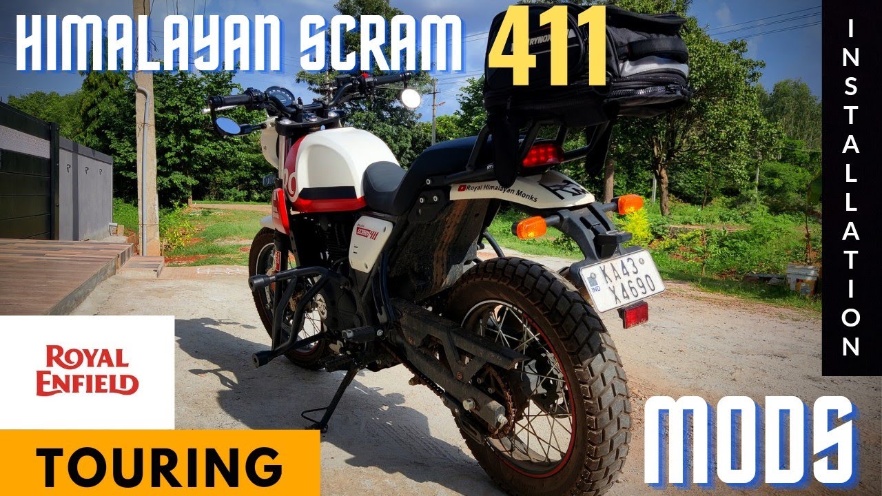 Royal Himalayan SCRAM 411 | Touring Mods | Top Rack | 2022 | unboxing ...