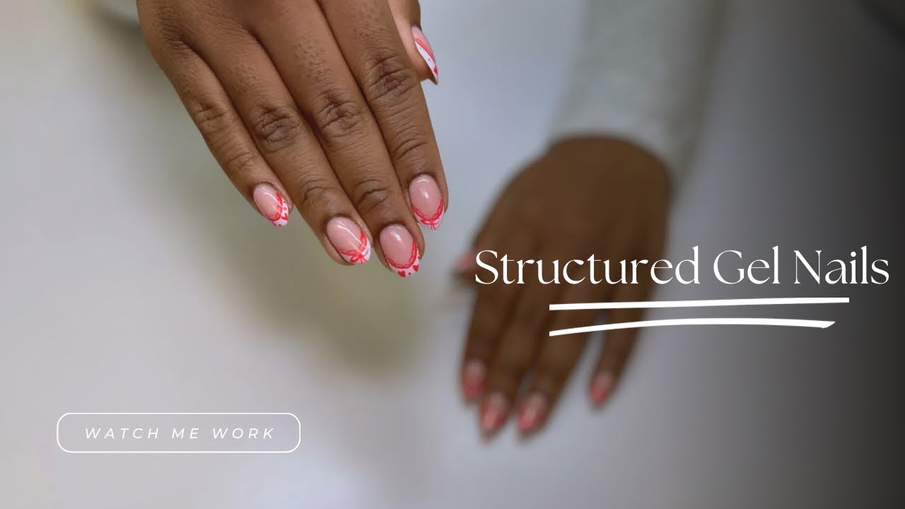 Structured Manicure Using BIAB| Valentine Nails |Nail Art - YouTube