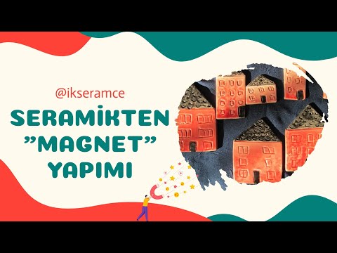 Seramik MAGNET Yapımı | Seramiğe sıcak silikonla mıknatıs yapıştırma  #ceramic #magnet