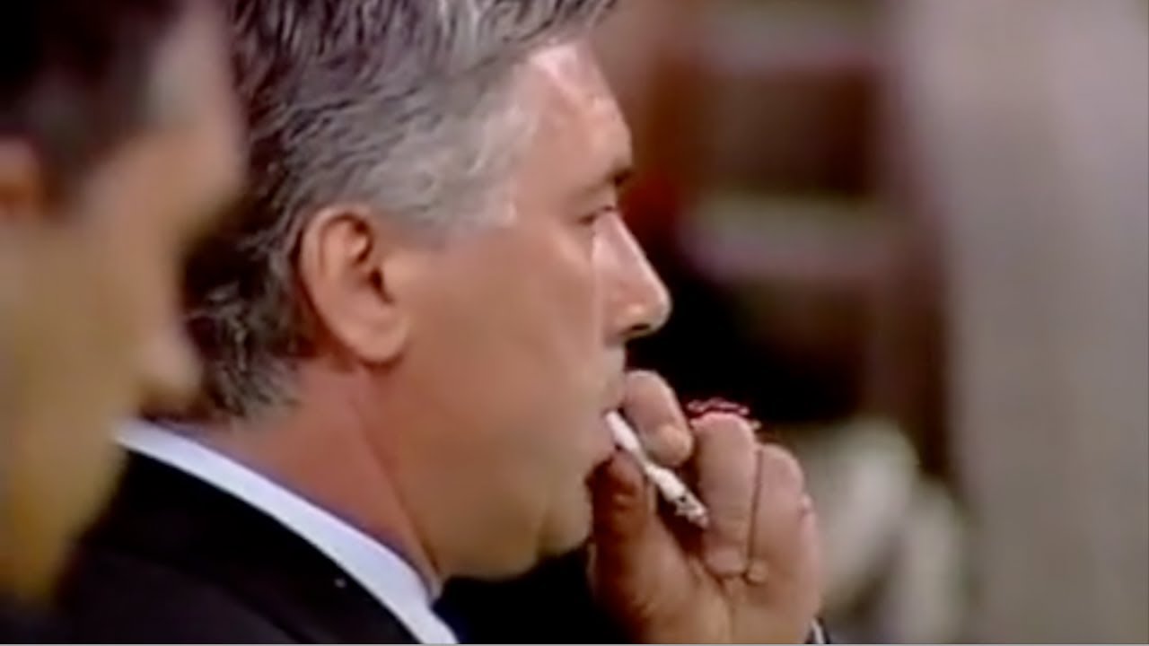 A brief history of Ancelotti's smoking - YouTube