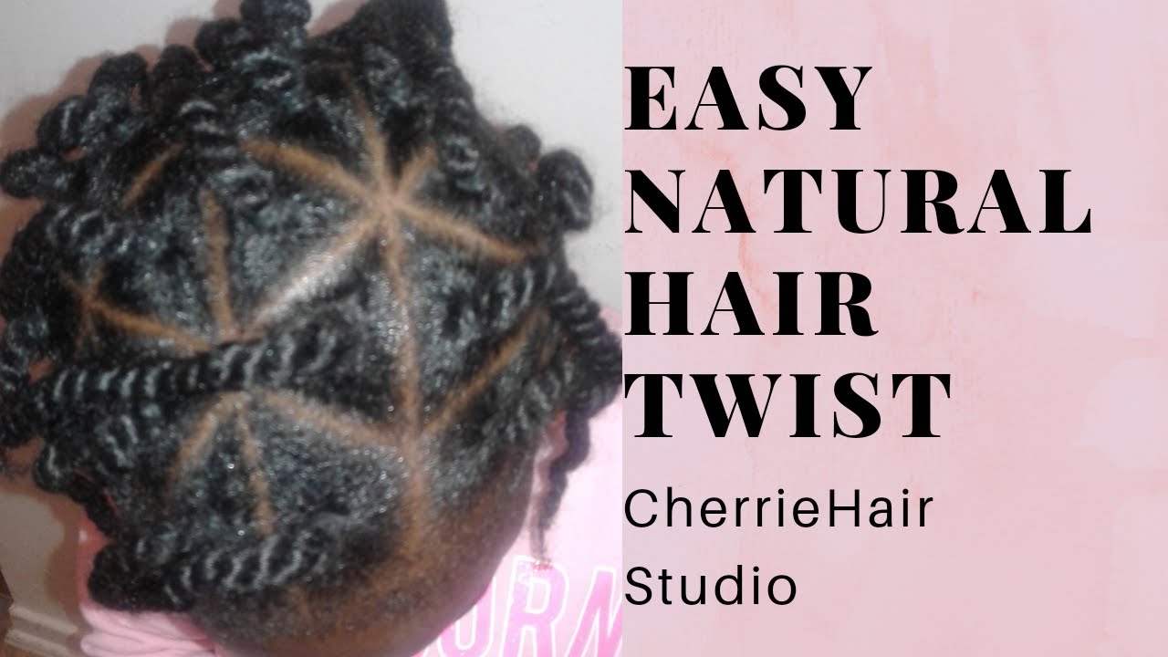 Easy Natural Hair Twist with Triangle sectioning - YouTube