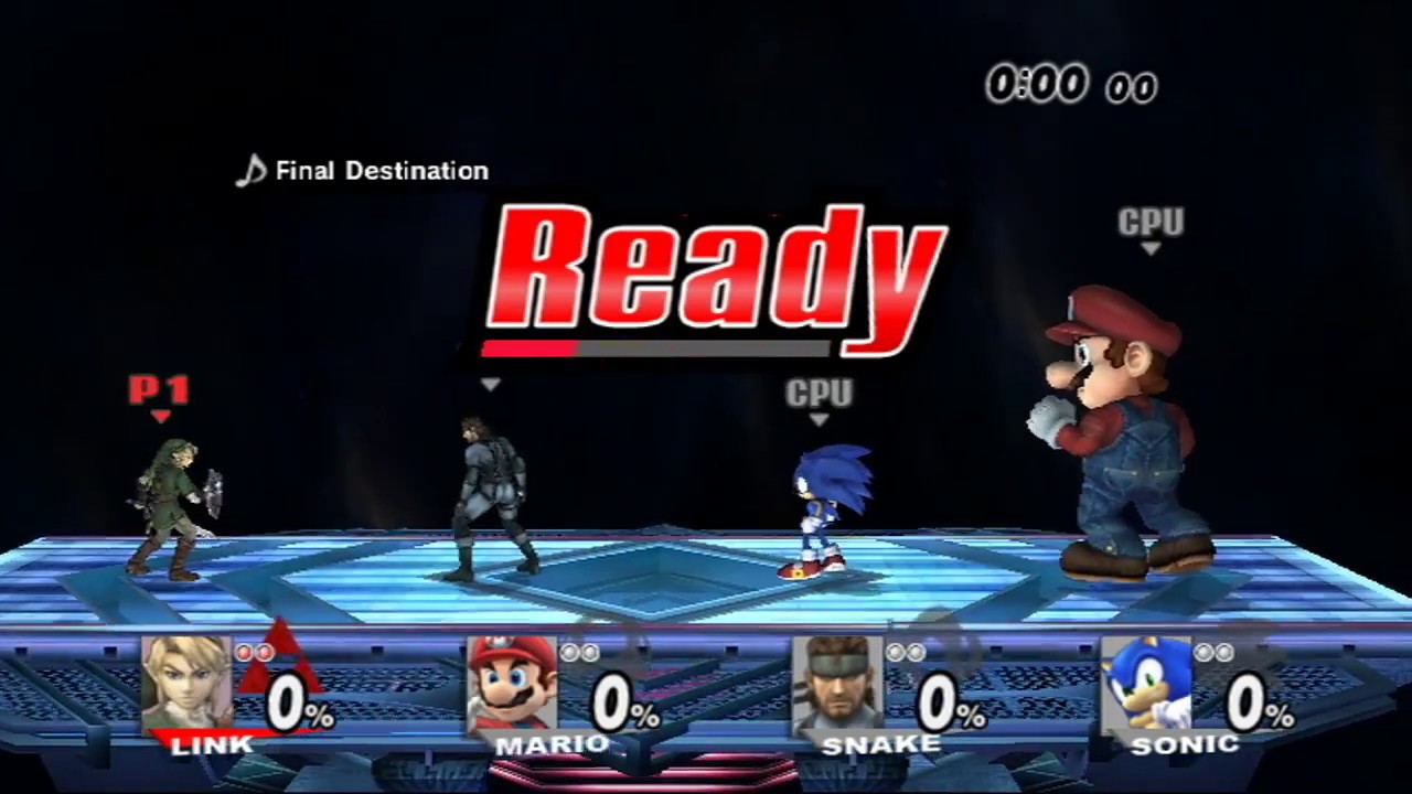 Super Smash Bros. Brawl (Events) Final Boss: Solid Snake, Sonic and ...