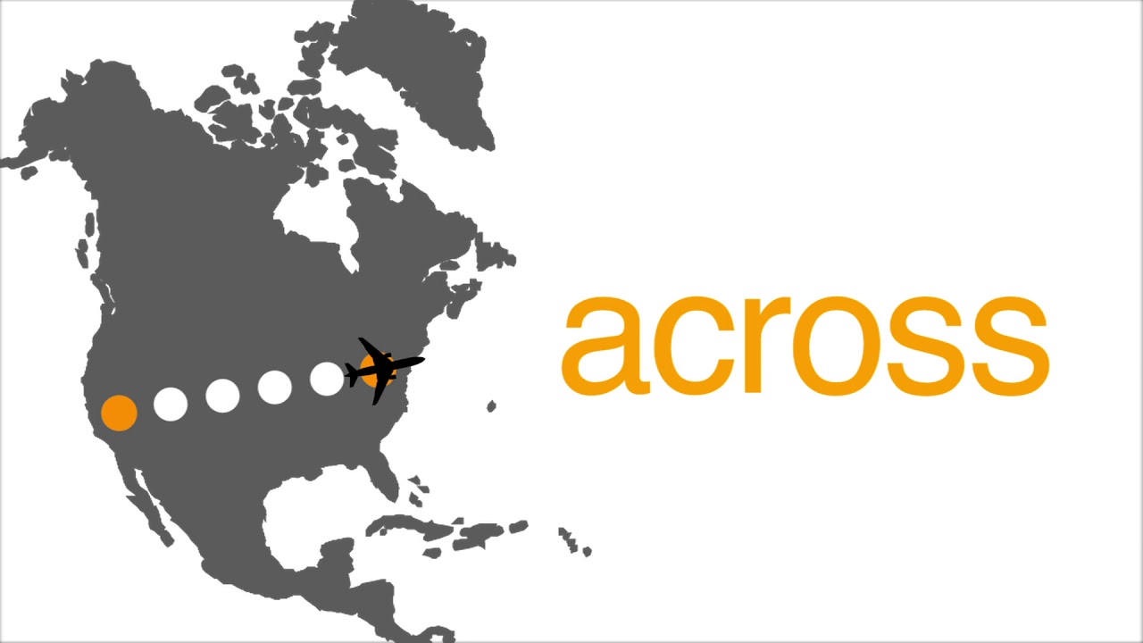 English Word: Across - YouTube