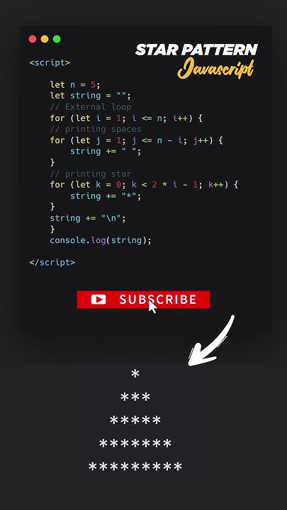 Javascript Star Pattern Shorts Viral Youtubeshorts Youtube