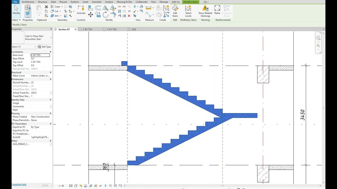 Revit Stair-Cast in Place (Part1) - YouTube