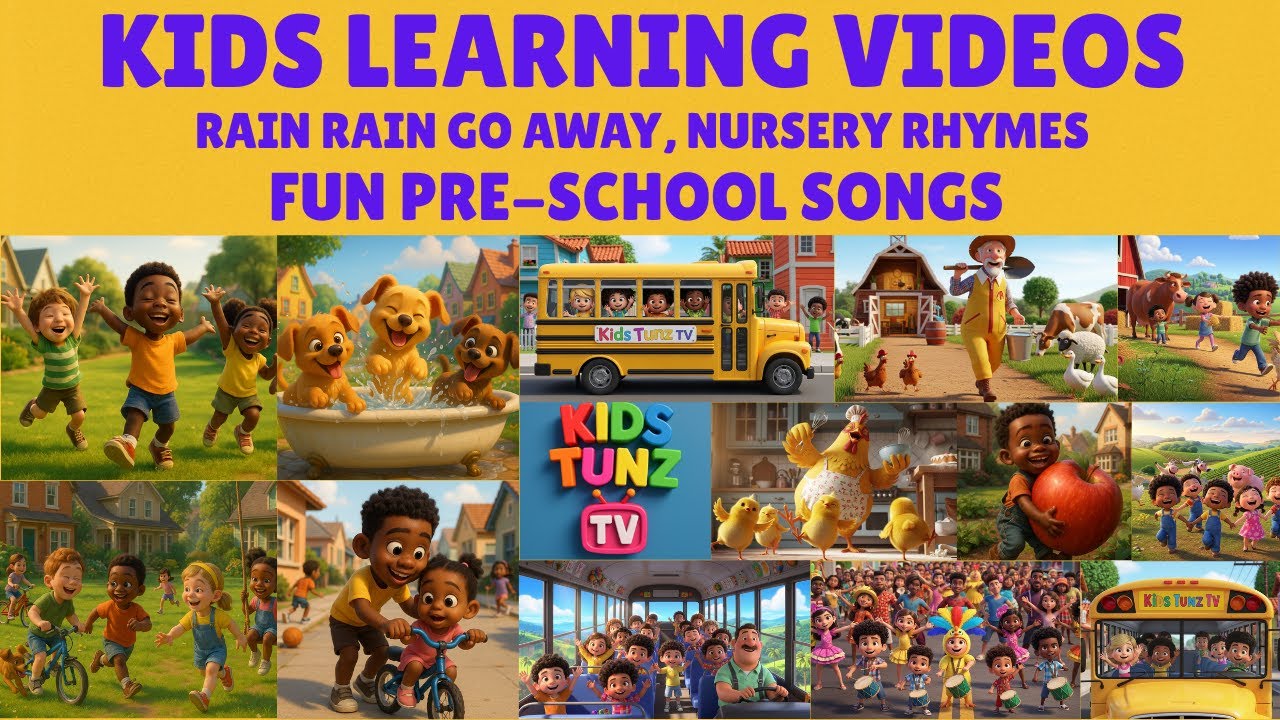 Kids Learning Video – Rain Rain Go Away Fun Preschool Songs, Learning ...