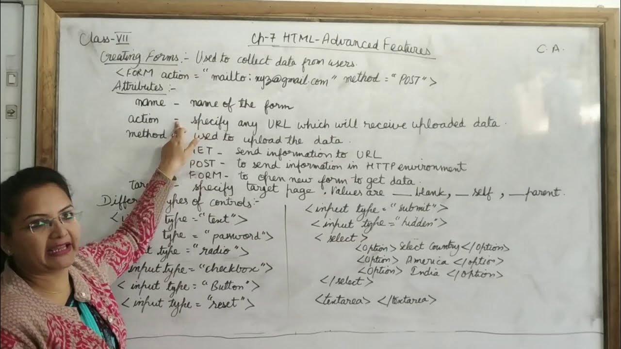 CBSE CA Computer Application Class-7 Ch-7 HTML - Advanced Features Part-5 - YouTube