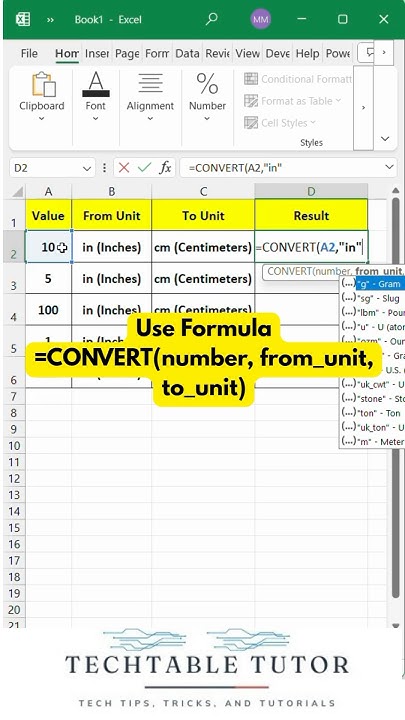 Excel's Magic Trick: Convert Units in Seconds! 🎯🔥 #excelshorts #excel - YouTube