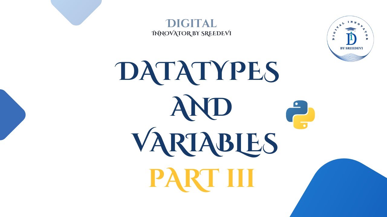 Python Variables Part 3 Mutability And Different Data Types Youtube 6689
