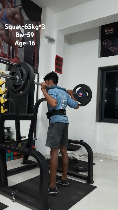 65kg*3 squat #bodybuilding - YouTube