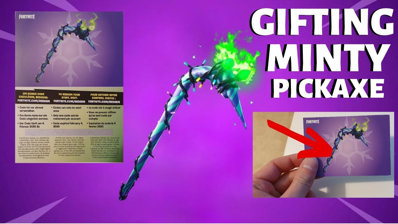 🔴Gifting "Minty" Pickaxe (Fortnite Battle Royale) | USE CODE GAMER4WIFE ...