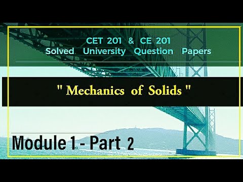 KTU Solved QP | Mechanics of Solids | Module 1 - Part 2 | 2015 and 2019 Scheme | S3 Civil - YouTube