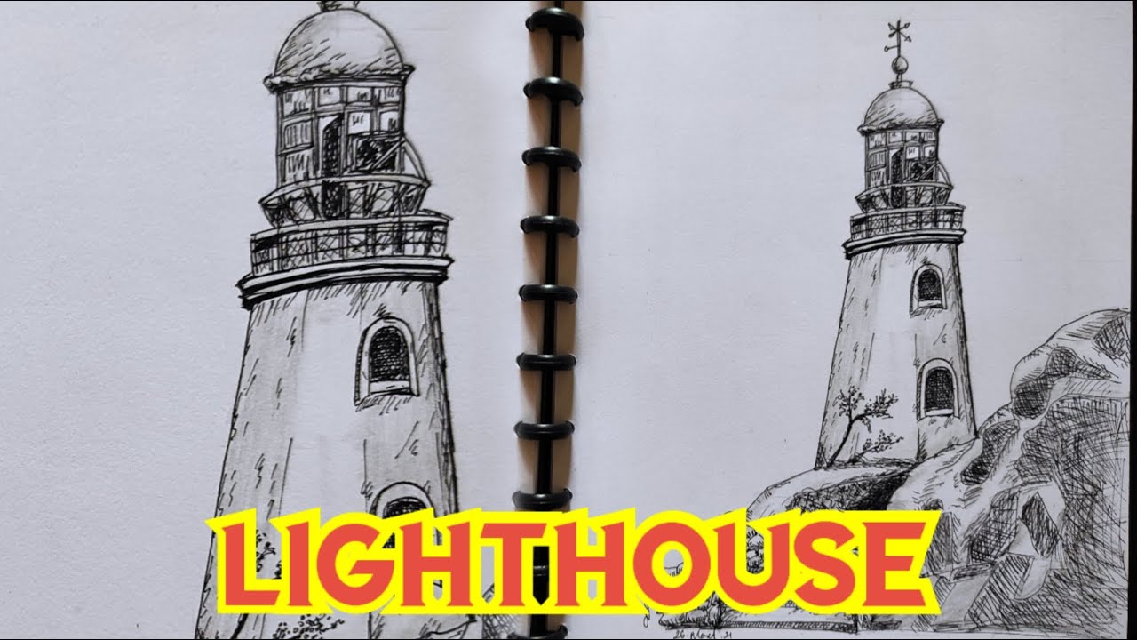 Tutorial Menggambar | Sketsa Gedung, Tutorial Sketsa Mercusuar - YouTube