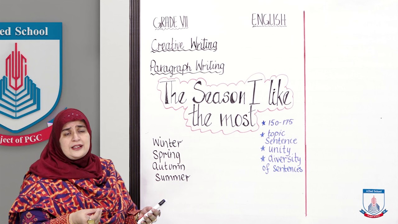 Class 7 - English - Paragraph Writing - Lecture 43 - The Season I like ...