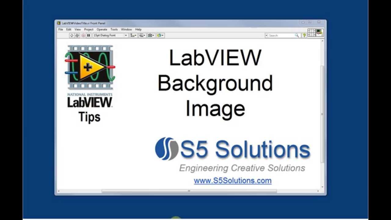LabVIEW Background Image - YouTube