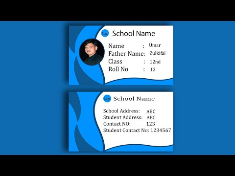 How to create student id card in photoshop cc 2019 (Umar's Designs ...
