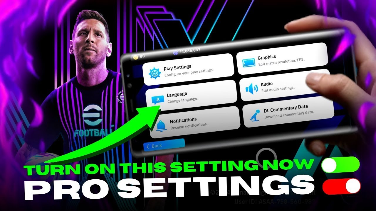Mastering PRO SETTINGS for eFootball 2024 mobile 💯🔥| Control, Play ...