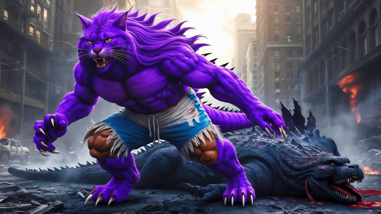 Cat vs. Godzilla: The Epic Showdown - YouTube