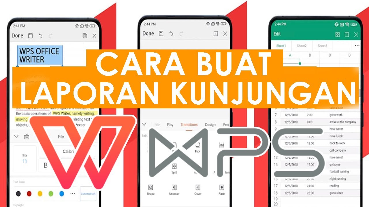Cara Membuat Laporan Kunjungan Kegiatan di HP pakai WPS Office - YouTube