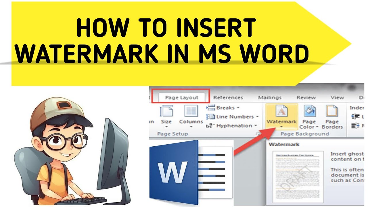 Insert Watermark in Ms Word | Ms Word main watermark insert Karen # ...