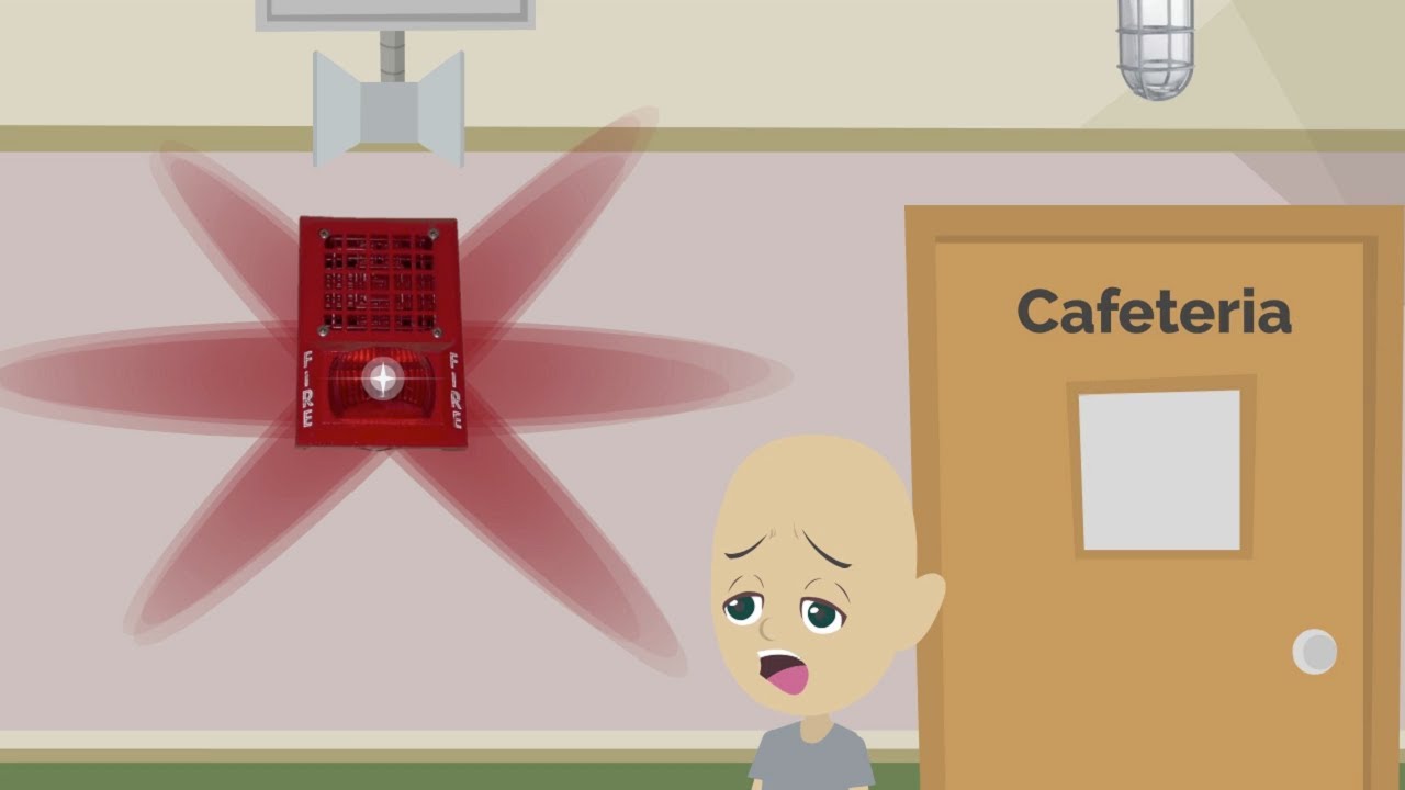 Classic Caillou Triggers Fire Alarm Gets Detention and Grounded - YouTube