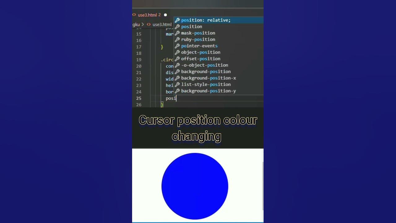 Mouse Position Color Changing | CSS Cursor Effect | Change Color | #css ...