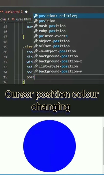 Mouse Position Color Changing | CSS Cursor Effect | Change Color | #css #frontenddesign - YouTube