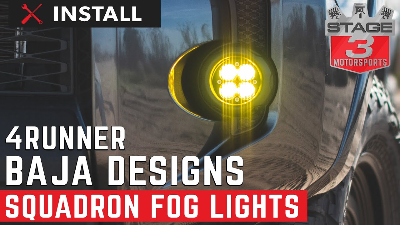 2010-2020 4Runner Baja Designs Amber Squadron Sport Complete Fog Pocket ...