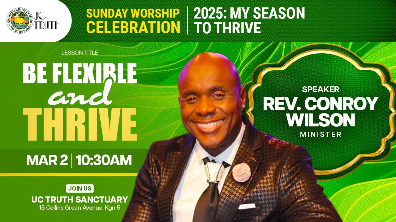 BE FLEXIBLE and THRIVE- Rev. Conroy B. Wilson - YouTube