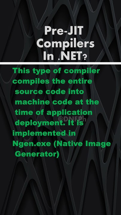 Pre-JIT Compiler In DOT NET | #dotnet - YouTube