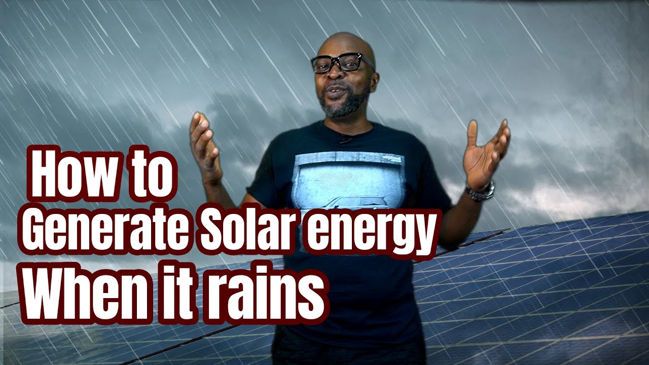 How to generate energy with your Solar system when it rains - YouTube