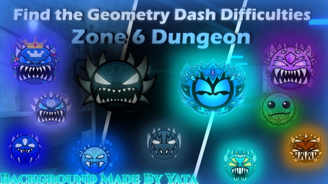Roblox Find the Geometry Dash Difficulties: Zone 6 Dungeon - YouTube