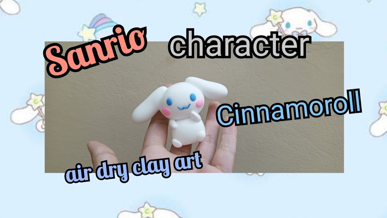 Sanrio character, Cinnamoroll, air dry clay art tutorial - YouTube
