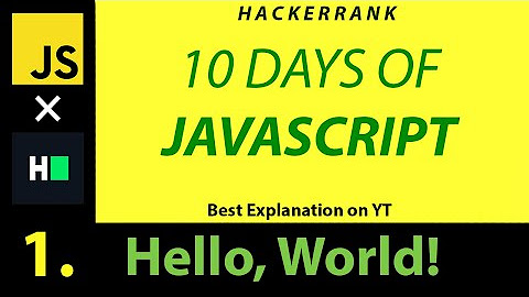 10 Days of JavaScript - HackerRank Series - YouTube