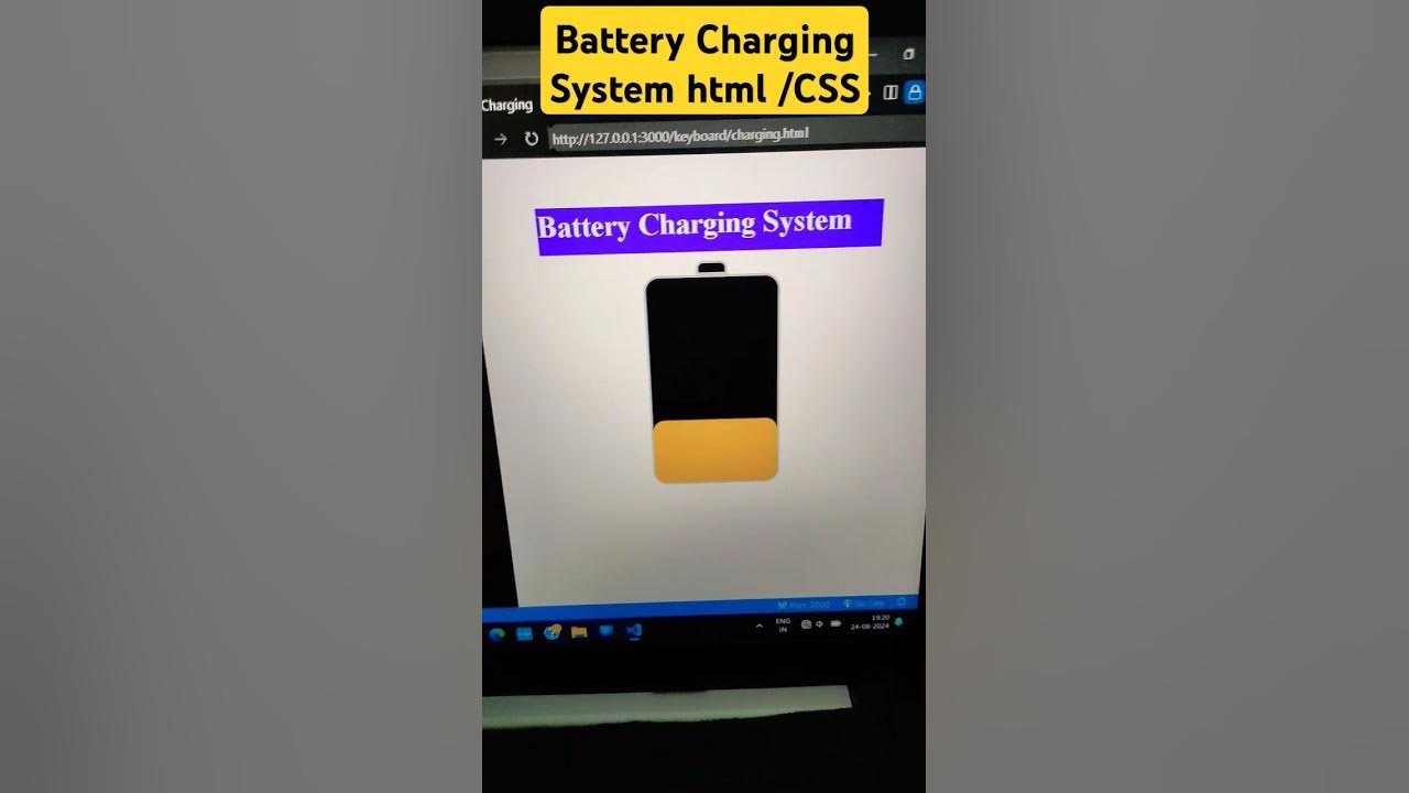 Battery charging system by using Html / CSS #htmlshorts #shorts #trending #amazing #viralvideo ...