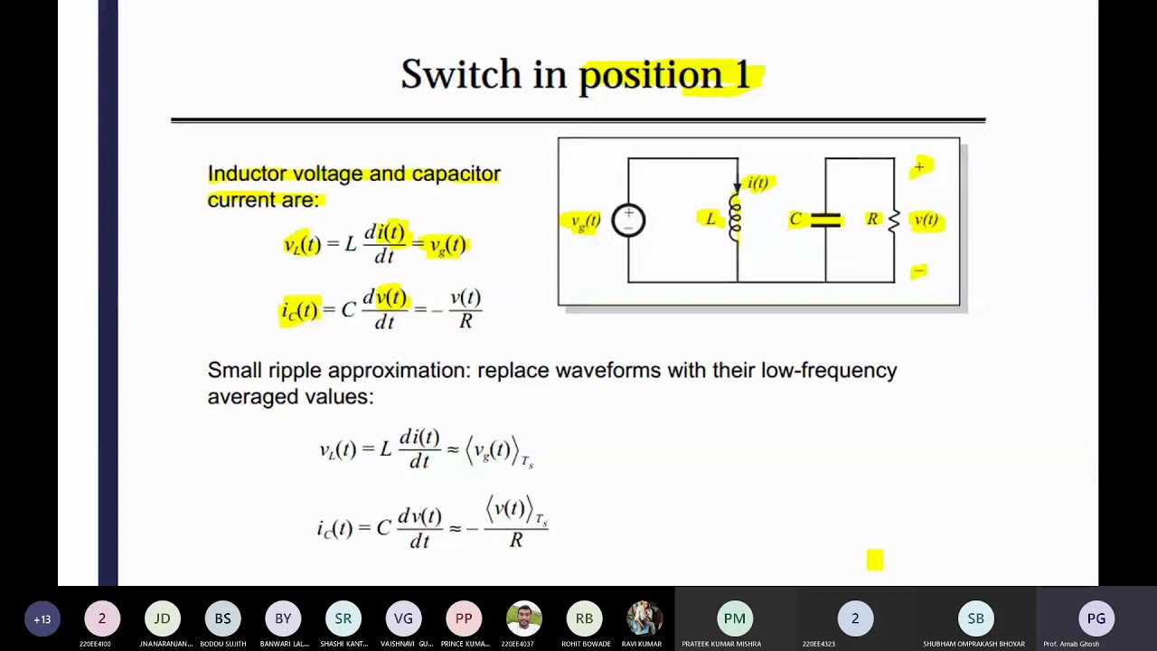 Lecture 13: Converter Modelling- Switched Mode Power Conversion ...