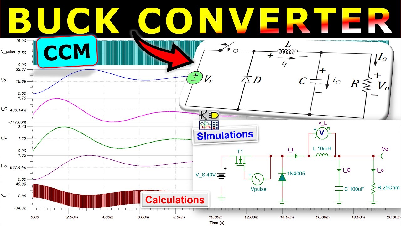⚡DC-DC Buck Converter - Continuous Conduction Mode 🔋 Power Electronics ...
