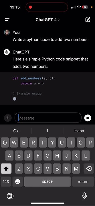 Python addition code by chatgpt #chatgpt #phython - YouTube