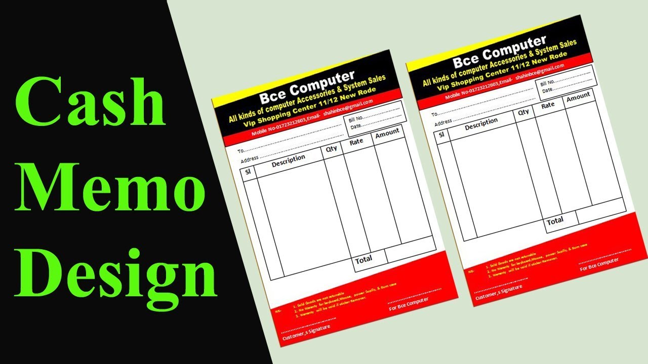 Cash Memo Design Ms Word Bangla Tutorial Microsoft Word Bangla cash-memo-design-ms-word-bangla-tutorial-microsoft-word-bangla