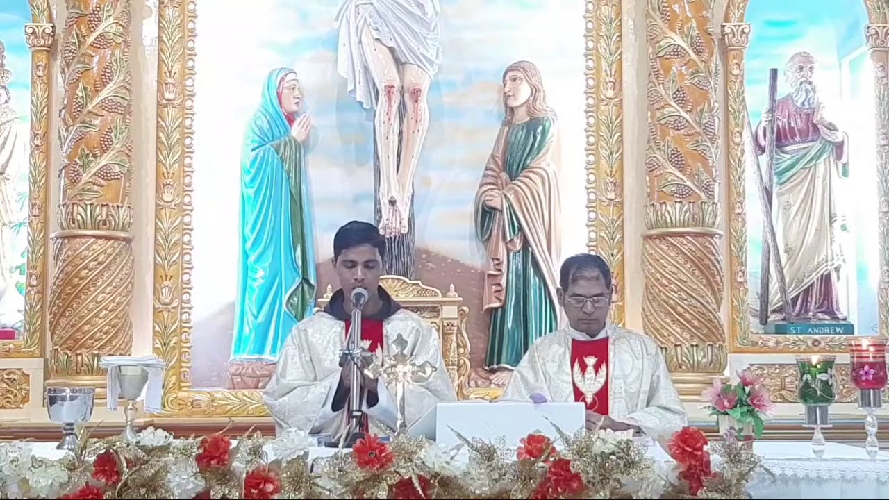 Easter Morning Mass St .Andrew Church , Chowk - YouTube