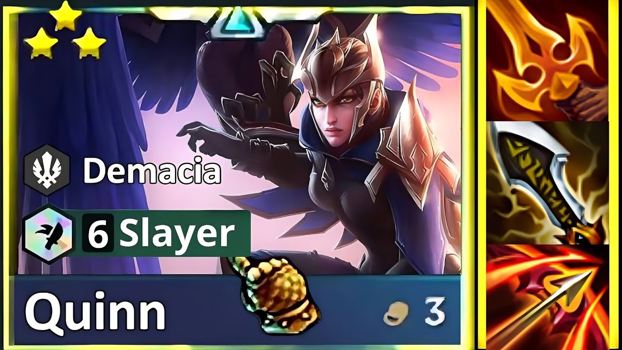 Ruler of the Battlefield Quinn 3-Star 6 Slayer TFT Set 9.5 - YouTube