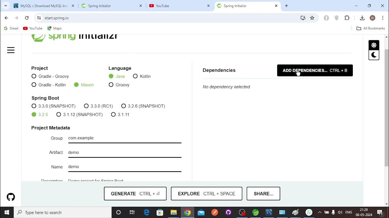 setup java springboot - YouTube