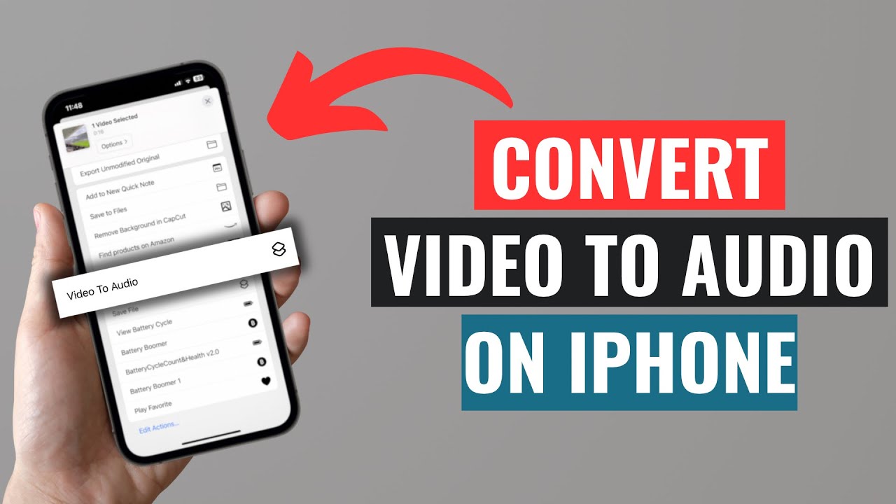 Convert Video to Audio on iPhone - Easy Tutorial - YouTube