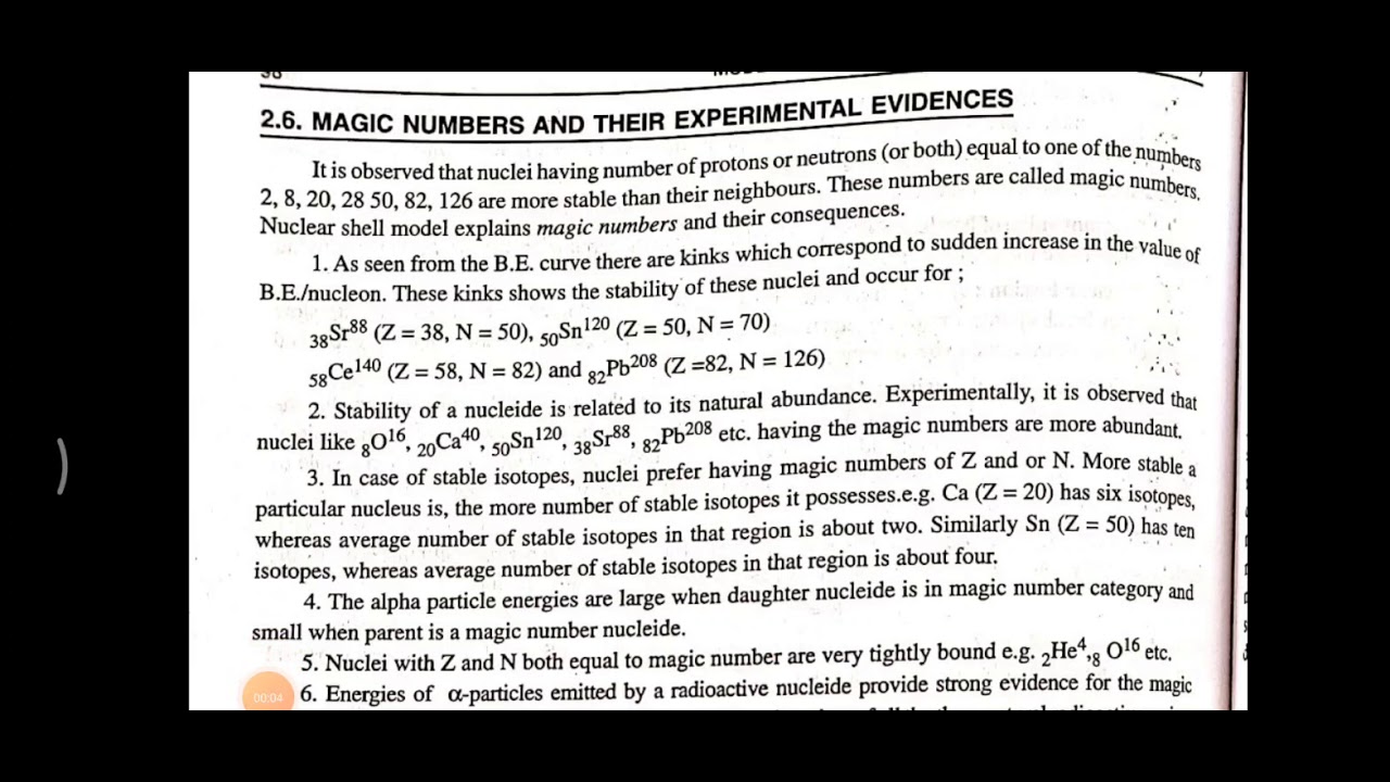 Magic Number and basic considerations of Shell Model of Nucleus - YouTube