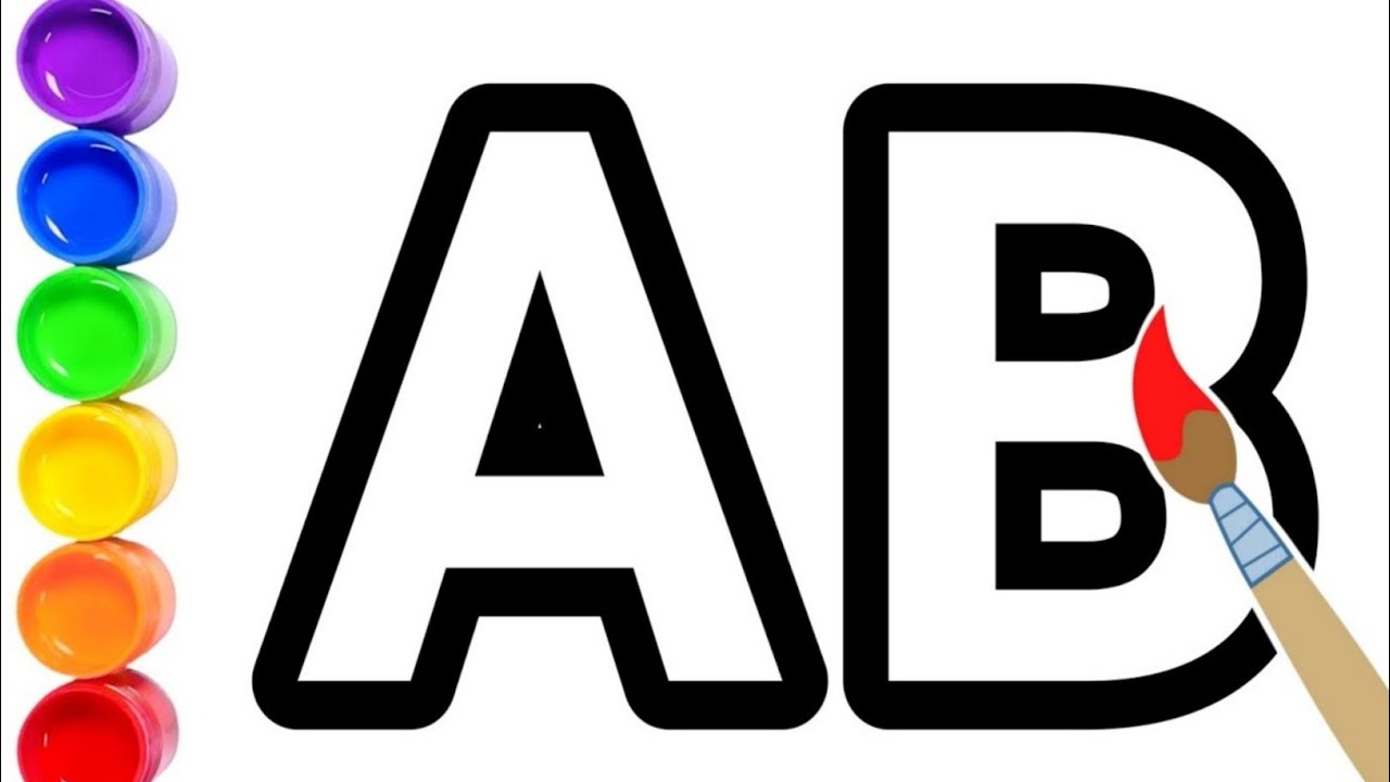 ABCDEF | Learn To Write Alphabet | ABCD rhymes | Colour | Colouring ...