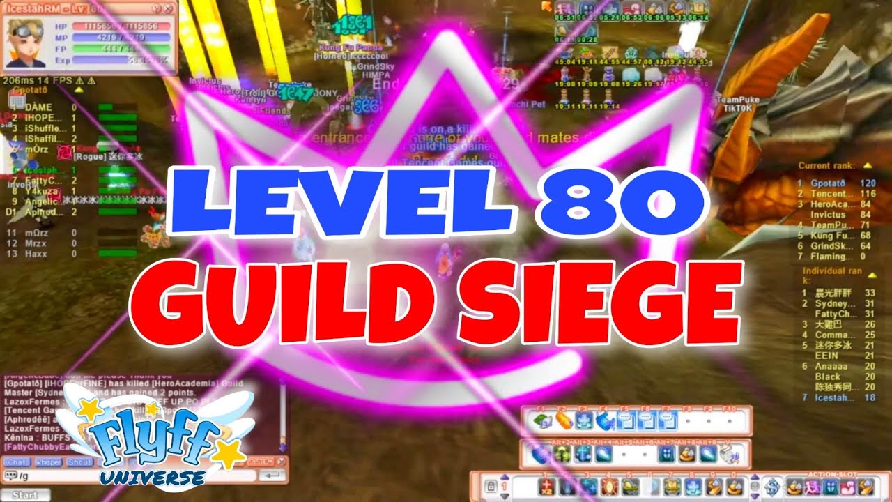 LEVEL 80 GUILD SIEGE | FLYFF UNIVERSE (LAWOLF SERVER) - YouTube